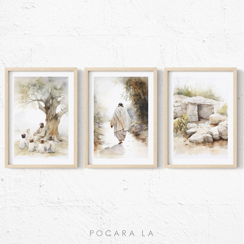 Jual Hiasan Dinding Bingkai Poster Lukisan Tuhan Yesus Dekorasi ...