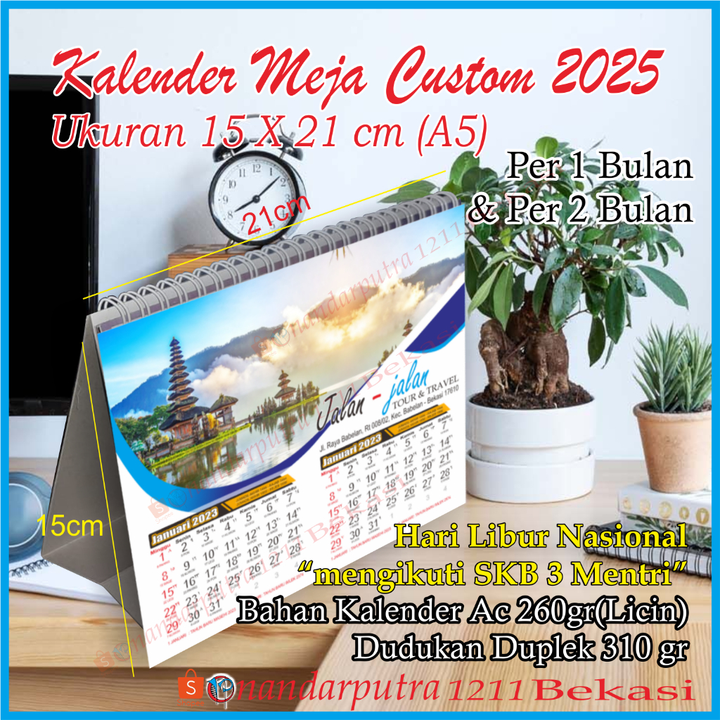 Jual Kalender 2025/Kalender Meja Custom A5/Kalender Meja Custom Foto ...