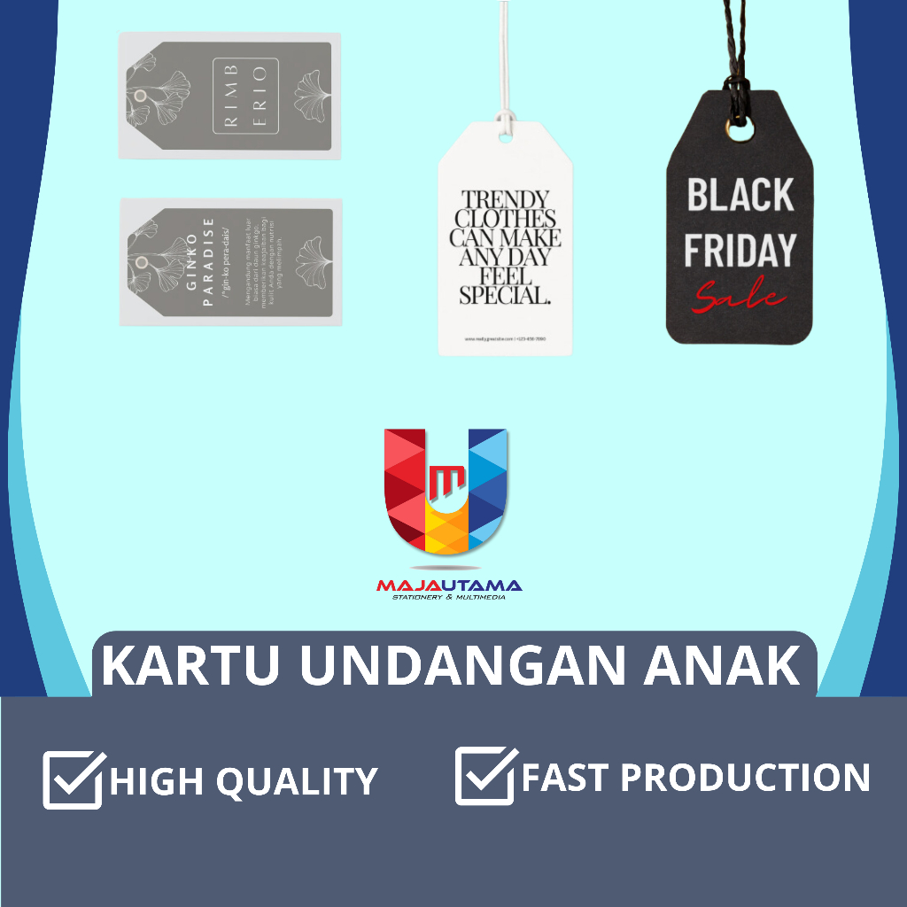 Jual Hang Tag Baju (FREE TEMPLATE DESIGN) - Label Baju - Cetak Hangtag ...