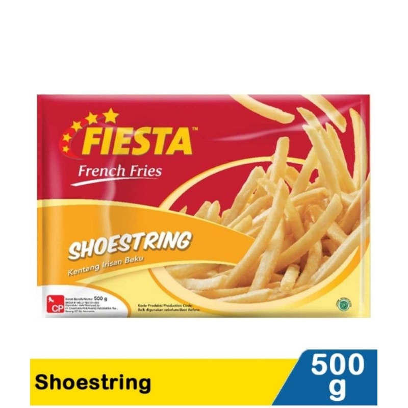 Jual Fiesta French Fries Shoestring Kentang Irisan Beku 500g | Shopee ...