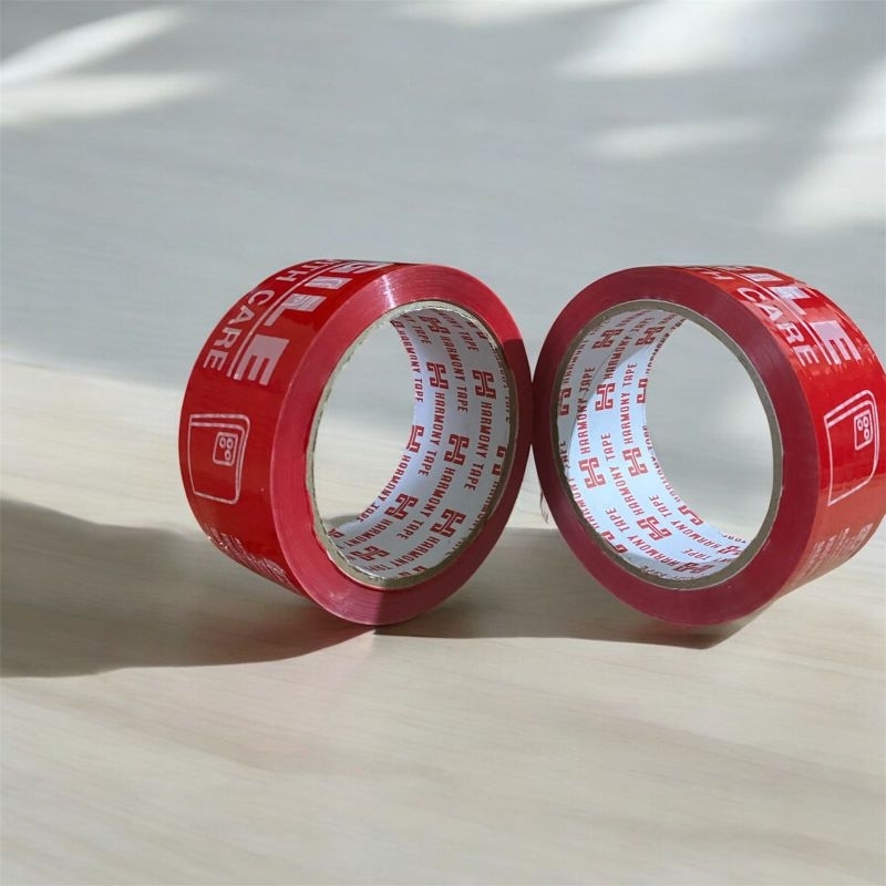 Jual Lakban Fragile Merah Putih 45mm x 100 Yard - Super Rekat untuk ...