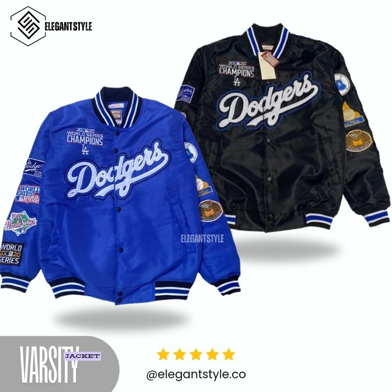 Jual [ELEGANTSTYLE] Jaket Varsity Baseball DODGERS ElegantStyle Unisex ...