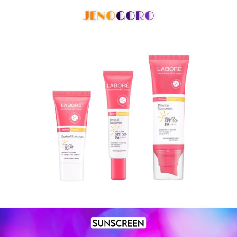 Jual LABORE Physical Sunscreen SPF 50 PA++++ Full Size 10ml - 30ml ...