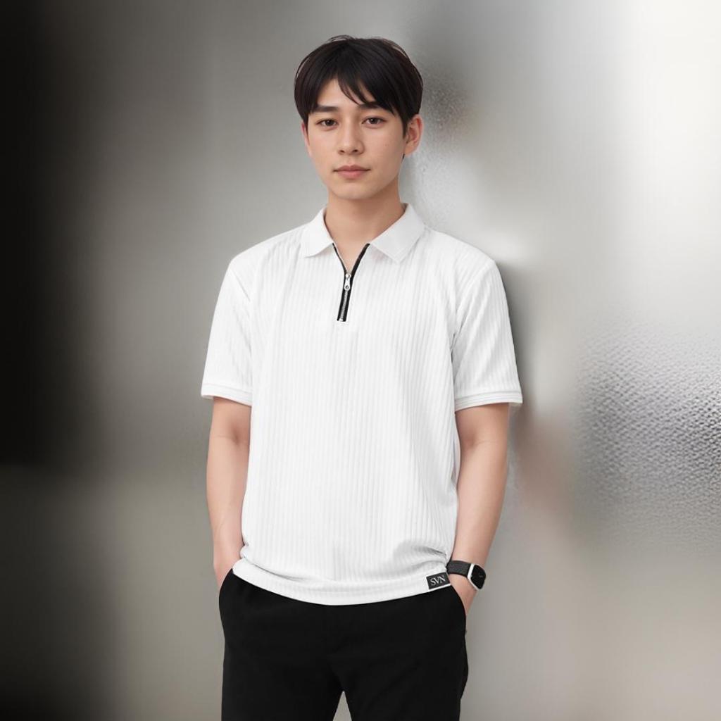 Jual POLO KNIT ZIP SHIRT RAJUT LENGAN PENDEK | Shopee Indonesia