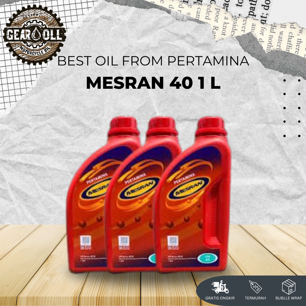 Jual Oli Mesran SAE 40 1 Liter Mesin Motor Bebek 4Tak 1L | Shopee Indonesia
