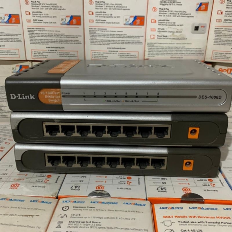 Jual Switch Hub D-LINK DES-1008D (Unit No Adaptor) Port 8 10/100Mbps ...