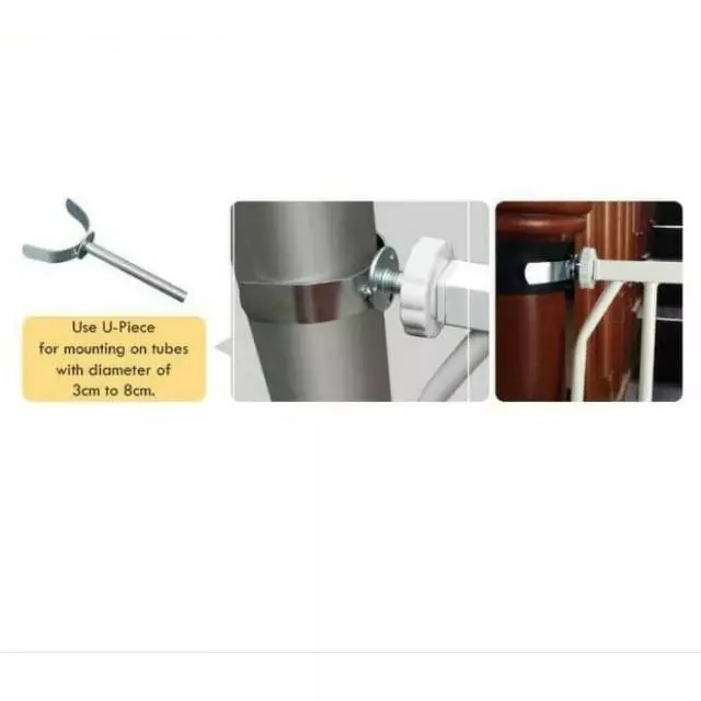 Jual Spindle Baut Besi Safety Gate di tiang bundar, penahan besi U ...