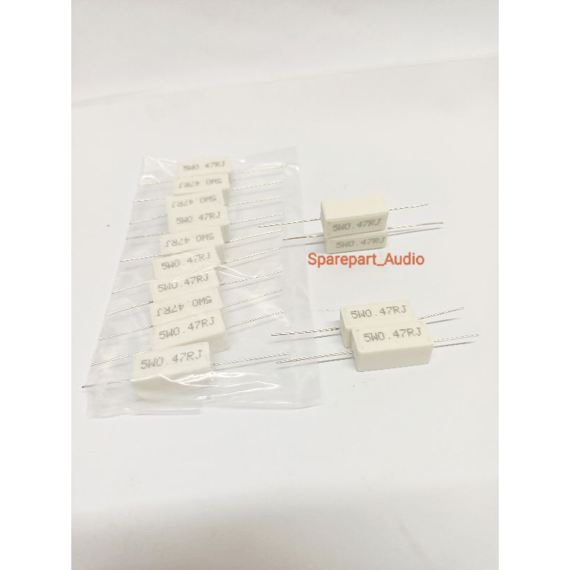 Jual RESISTOR KAPUR 5WATT 0,47ohm | Shopee Indonesia