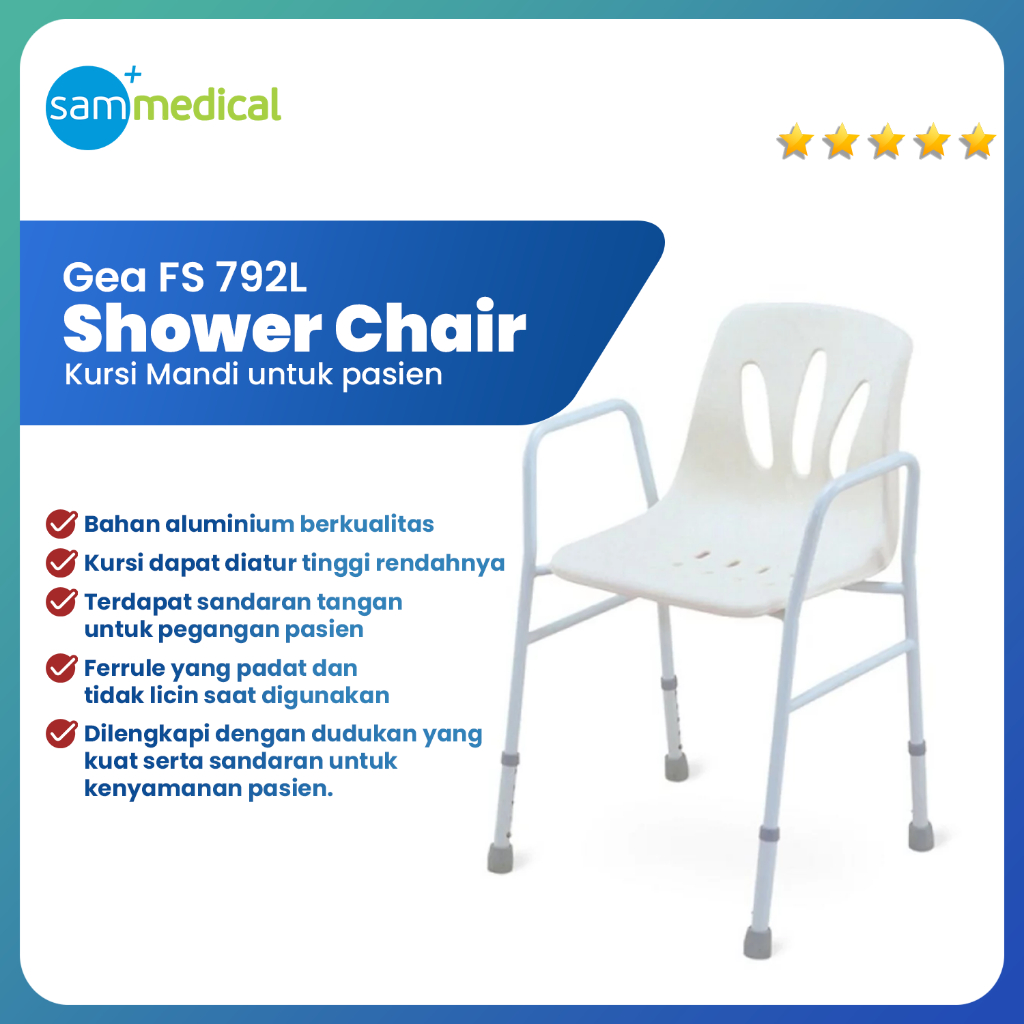 Jual GEA Kursi Mandi Pasien / Shower Chair FS 792L / Bangku Mandi ...