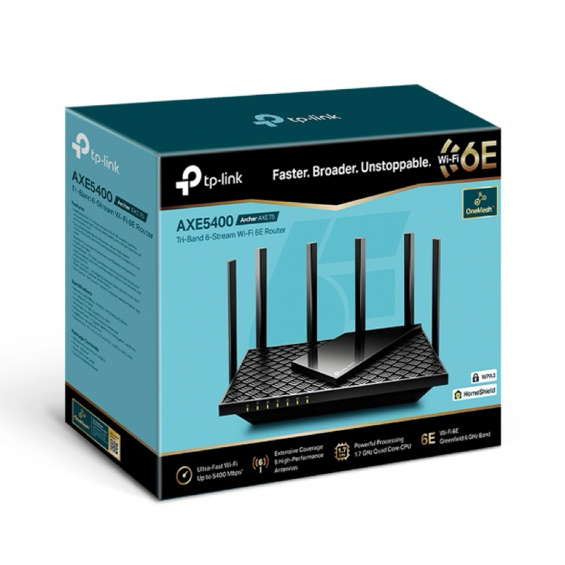 Jual TP LINK ARCHER AXE75 AXE5400 Tri-Band WiFi 6E ROUTER | Shopee ...