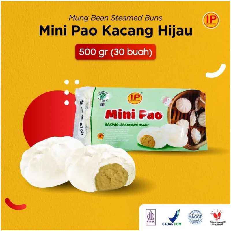 Jual IP mini pao/bakpao minipau isi kacang hijau 500gr isi 30pcs | Shopee Indonesia