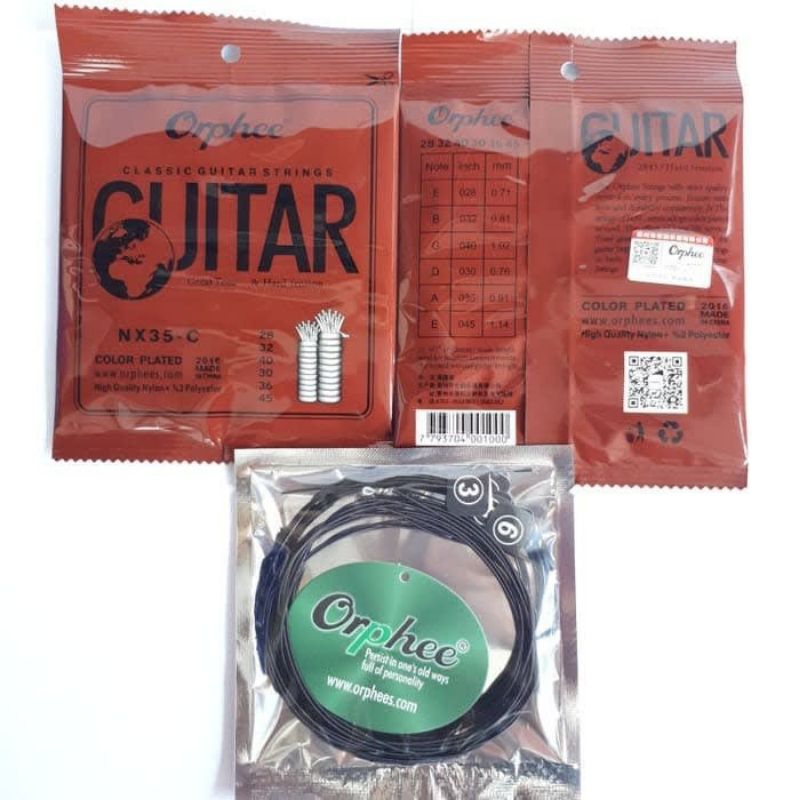 Jual Senar Gitar Akustik Klasik Nilon Original Orphee NX35-C Hitam ...