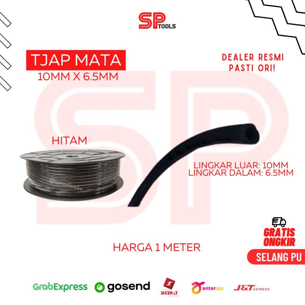 Jual SELANG ANGIN PNEUMATIC TEKANAN TINGGI / SELANG PU 10MM X 6.5MM ...