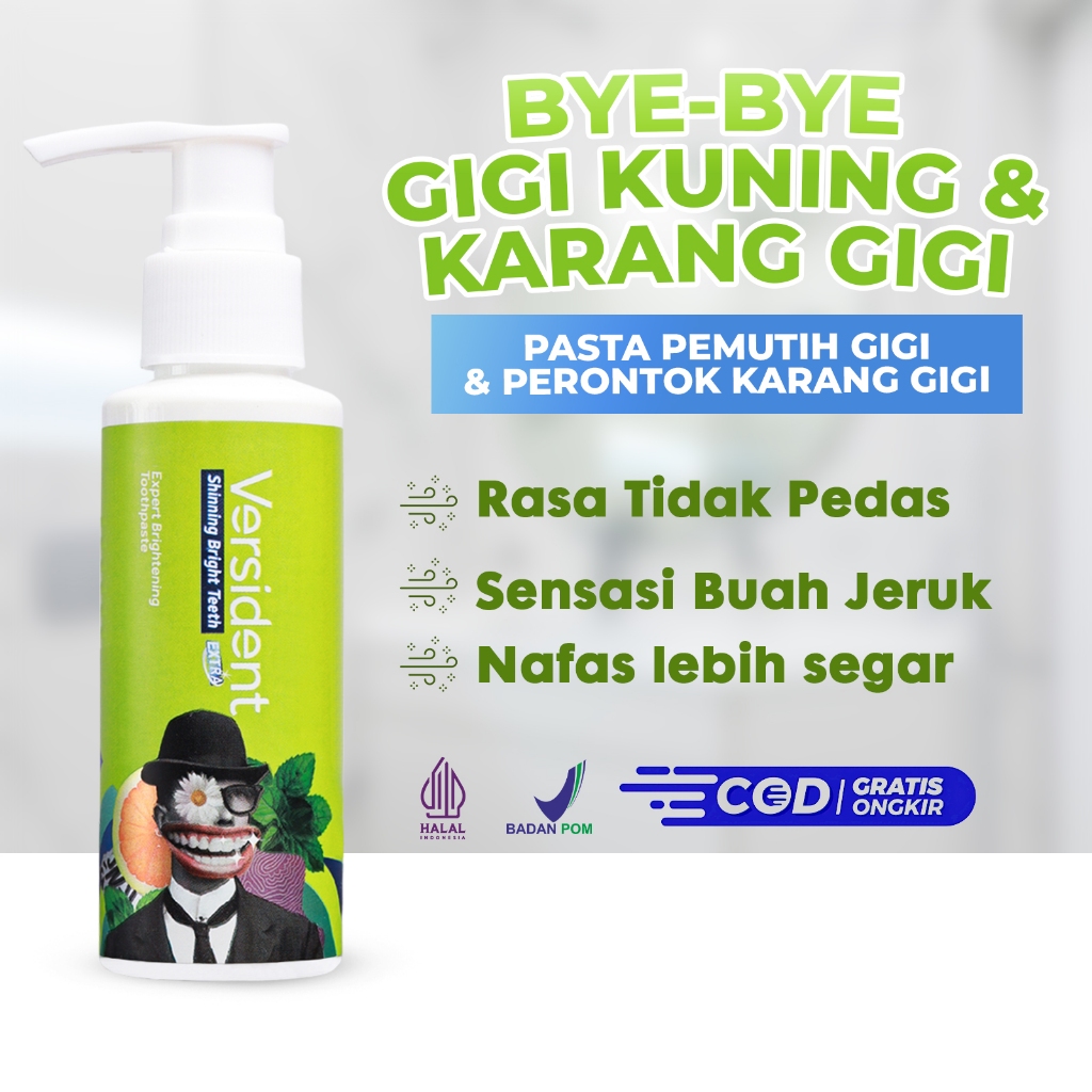Jual Versident Shining Bright Teeth Original 100% - Pasta gigi pemutih ...