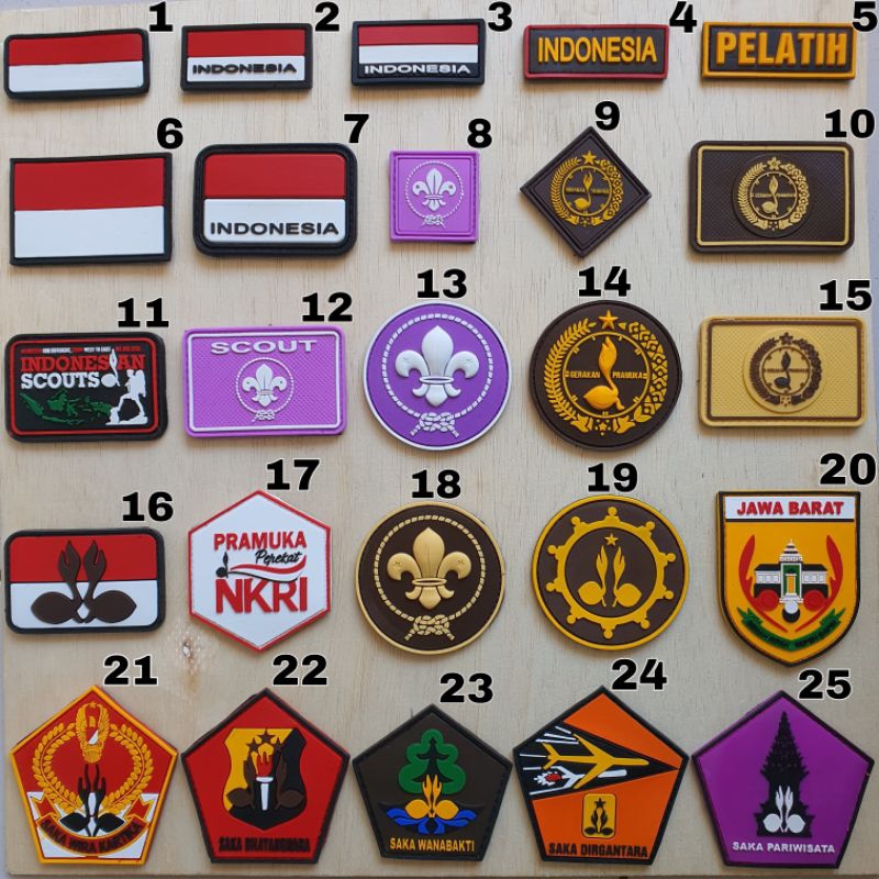 Jual patch rubber logo pramuka scout wosm tempelan emblem aksesoris ...