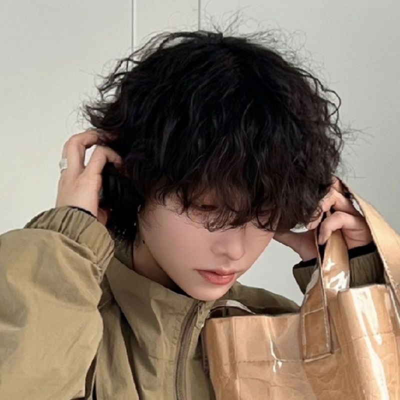 Jual WIG PRIA KOREA RAMBUT PENDEK KERITING IKAL GAYA MAHASISWA KOREA ...