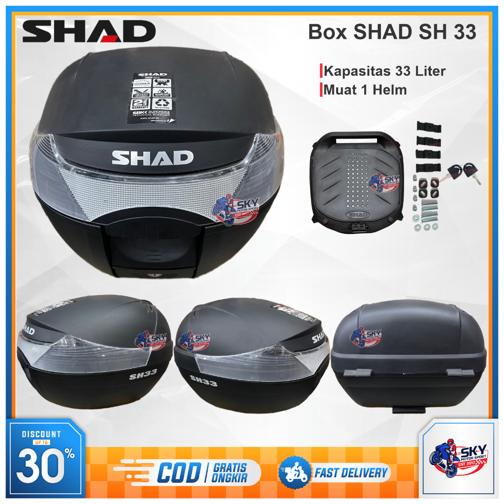 Jual Box Belakang Motor Rear Box SHAD SH33 33 Liter Original Universal ...