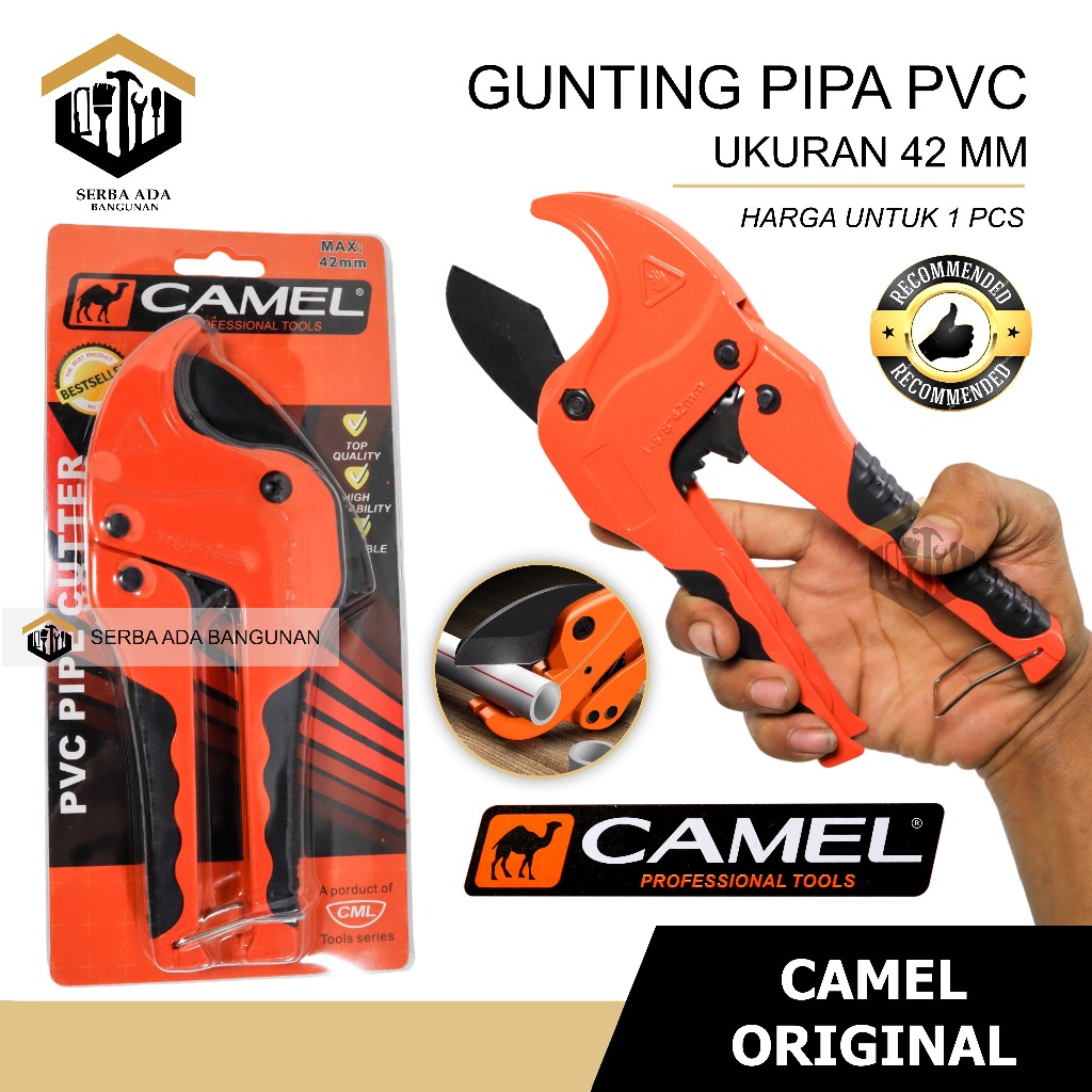 Jual Camel Gunting Pipa PVC Jumbo 42mm Pipe Cutter Tang Potong Paralon 42 mm / CAMEL TANG POTONG ...