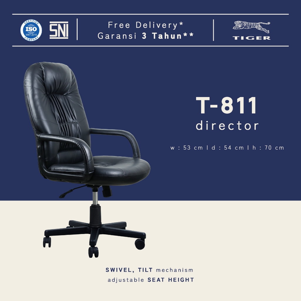 Jual T-811 Direktur | Tiger Kursi Kantor Ergonomis | Shopee Indonesia