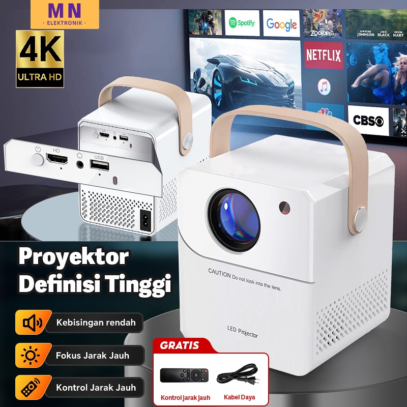 Jual Proyektor android 8000 lumens 4K FHD Home-Theater Proyektor Mini ...