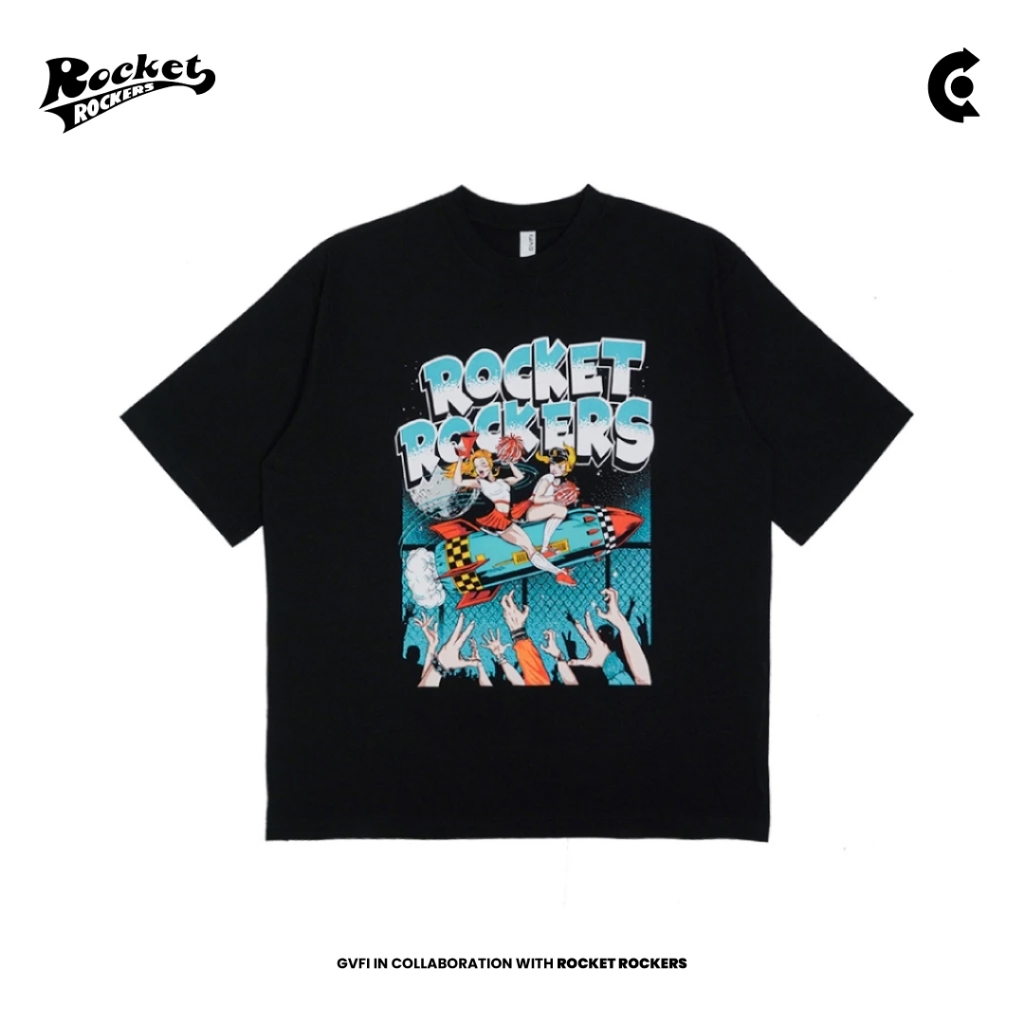 Jual GVFI X Rocket Rockers Cheerleader Black I Kaos Pria/Wanita I ...