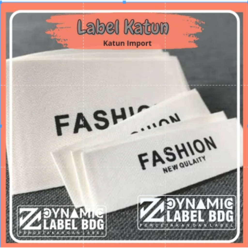 Jual Custom Label katun impor 1 Rool isi 100pcs bebas desain & free ...
