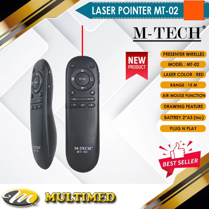 Jual M-Tech Original Laser Pointer with Mouse Function Wireless MT-02 ...