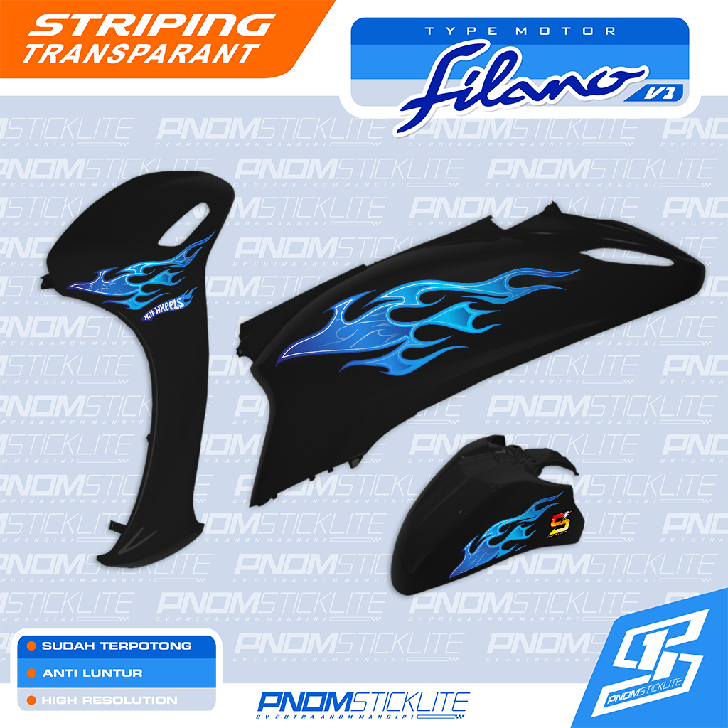 Jual Striping Stiker Yamaha Grand Filano Striping Transparan Motif Api ...