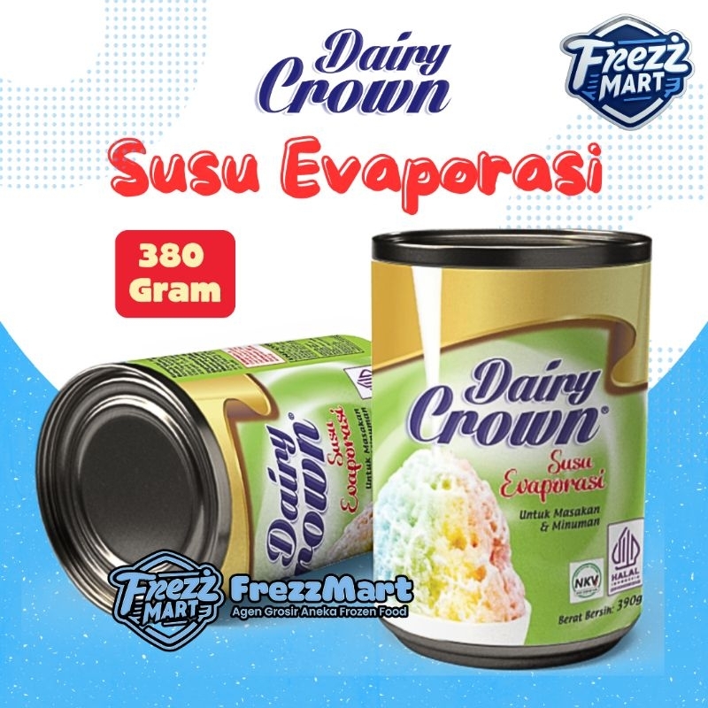 Jual Susu Evaporasi 380gr Dairy Crown Susu Uapan Sejat Kaleng | Shopee ...
