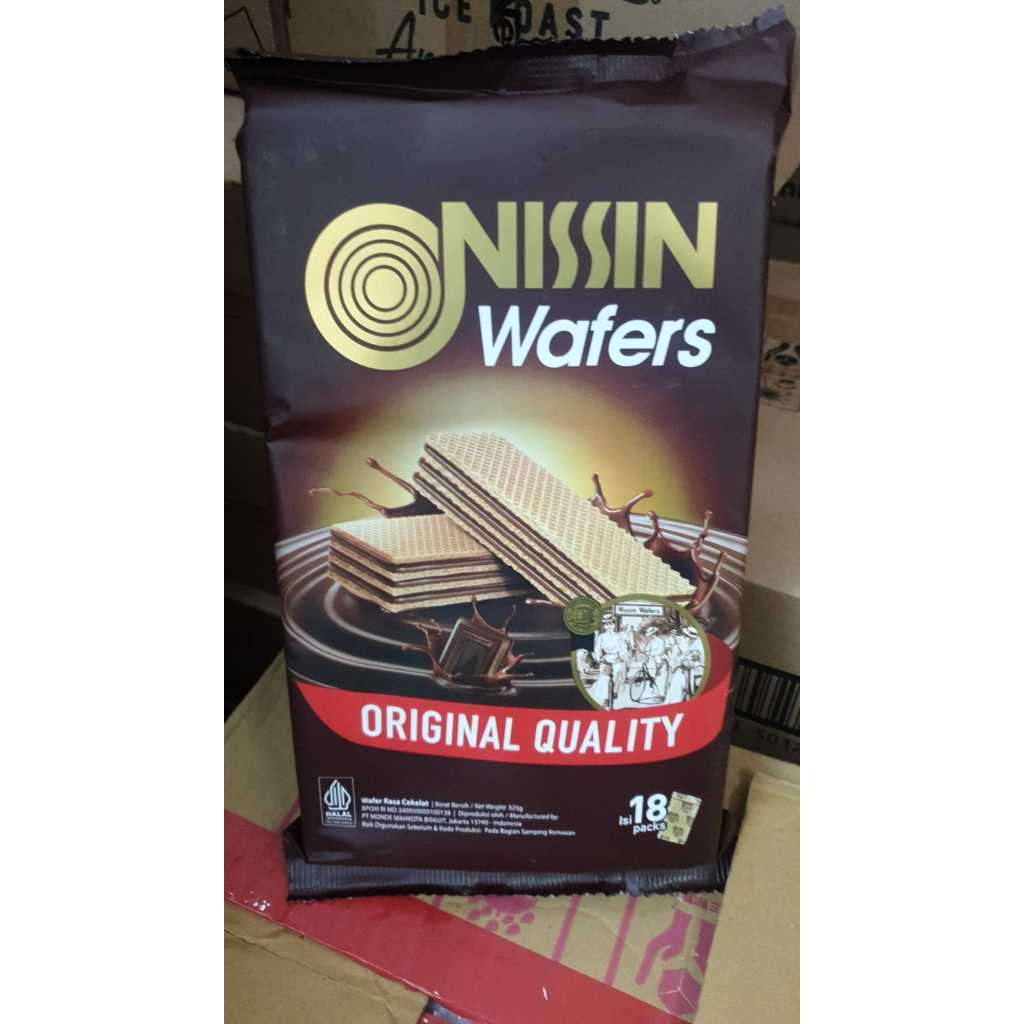 Jual Nissin Wafers Coklat 325 gr isi 18 Packs Barcode 8994251001911 | Shopee Indonesia