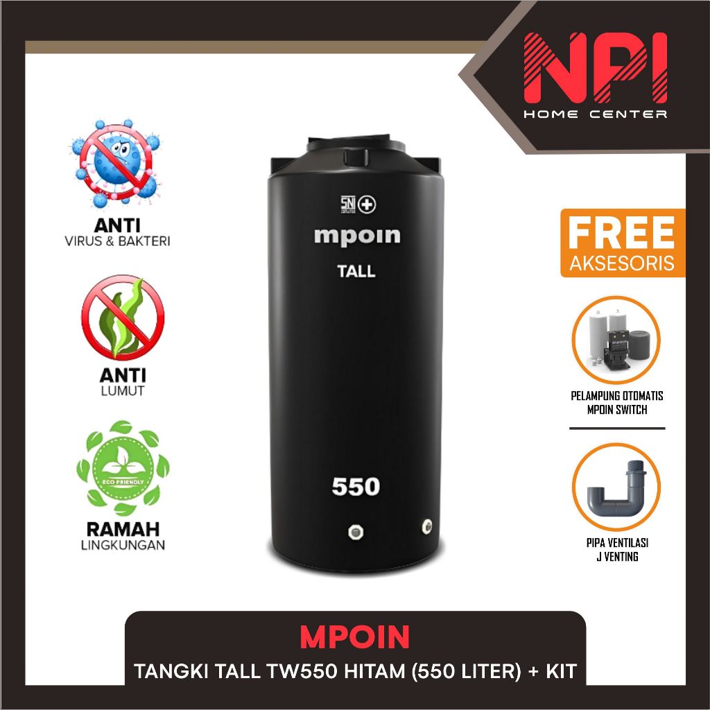 Jual Mpoin - Tangki / Tandon / Toren Air / Water Tank TW550 TW 550 Tall ...