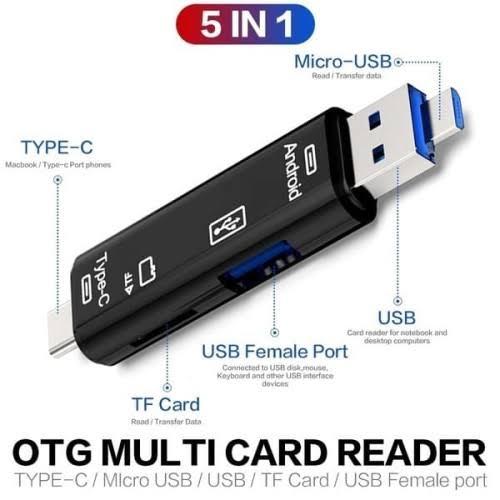 Jual Card Reader 5 in 1 OTG USB 3.0 Type C Micro SD Multifunction ...