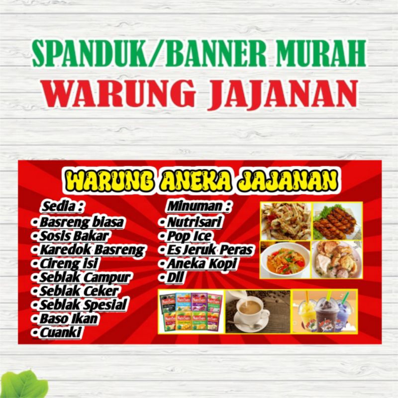 Jual STAND BANNER WARUNG JAJANAN | Shopee Indonesia