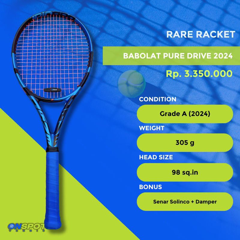 Jual Raket Tennis Babolat Pure Drive 2024 (Like New) | Shopee Indonesia
