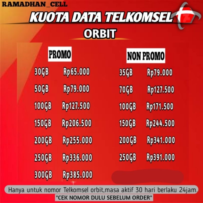 Jual Paket data telkomsel orbit|kuota orbit telkomsel termurah | Shopee ...