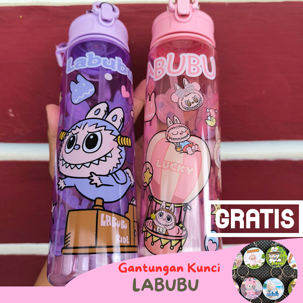 Jual Botol Minum Labubu 900ML Tali Gantung BOTTLE WATER LABUBU - BOTOL MINUM ANAK SEKOLAH ...