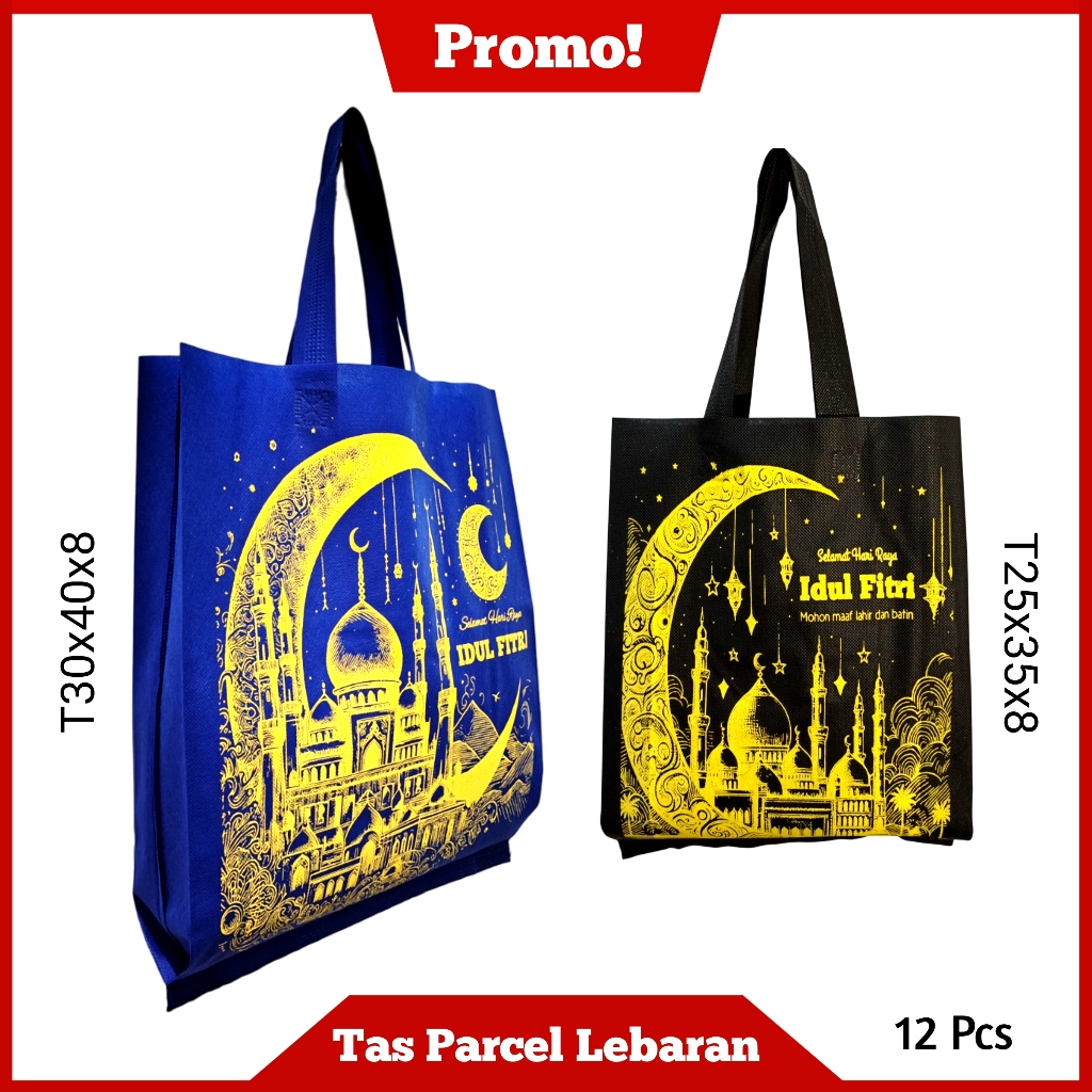 Jual TAS PARCEL LEBARAN 12 PCS(1 LUSIN) TAS HAMPERS GOODIEBAG LEBARAN ...