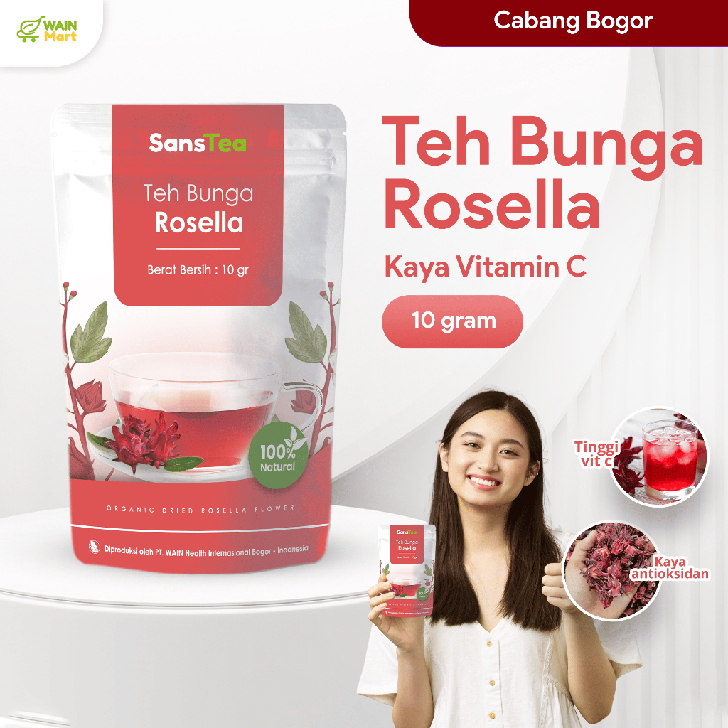 Jual Bunga Rosella Teh Rosela Artisan Minuman Kekinian Pewarna Alami ...