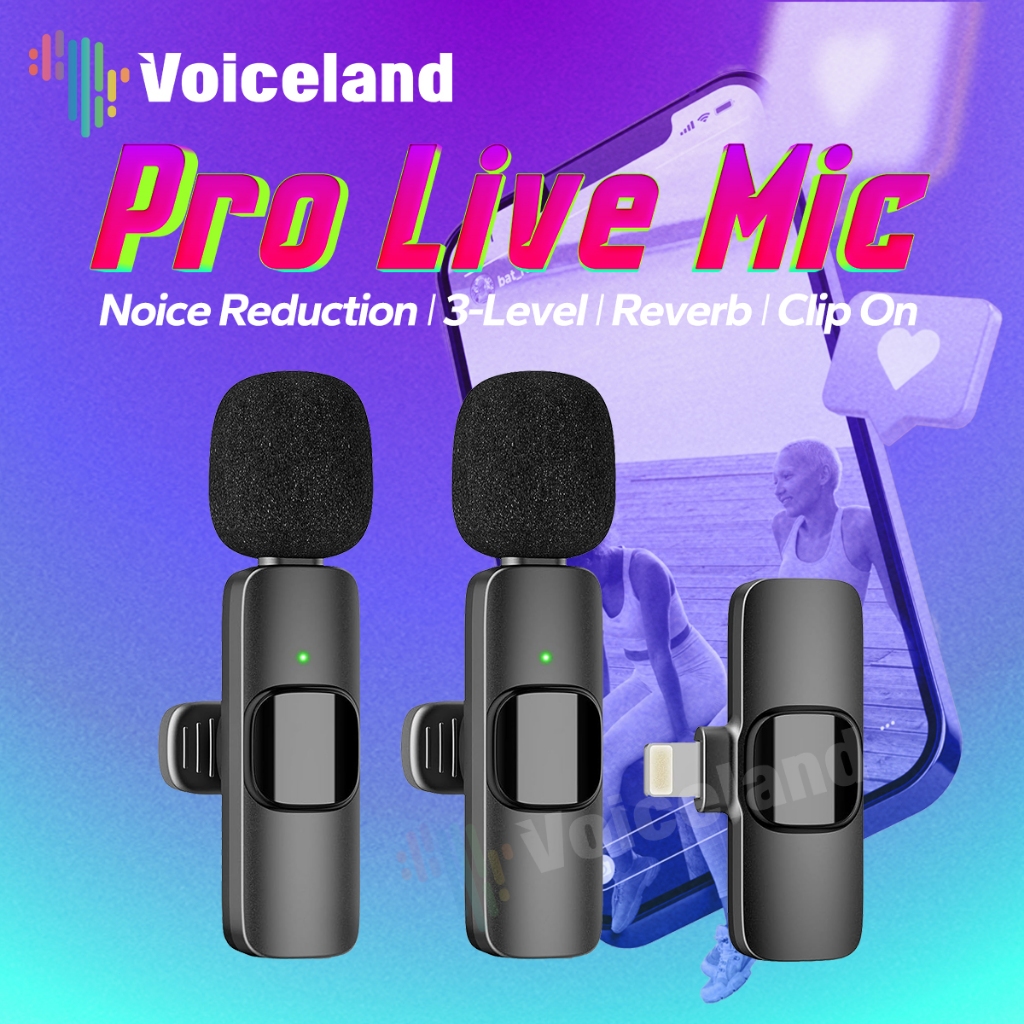 Jual Mic Wireless Clip On Audio Video pembuatan Rekaman Microphone HP ...