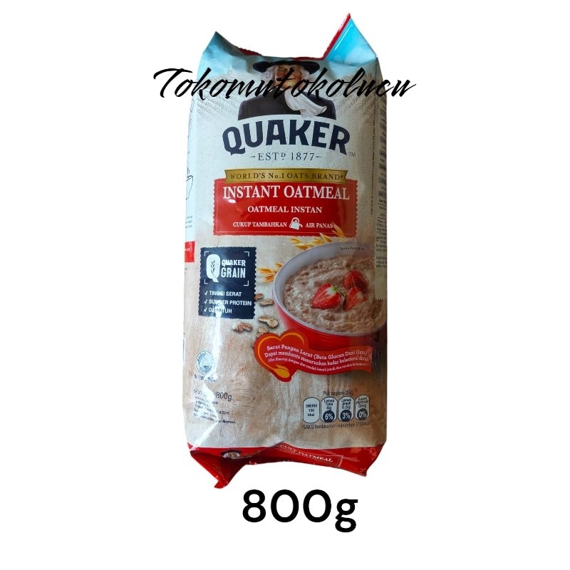 Jual quaker instant oatmeal 800g | Shopee Indonesia