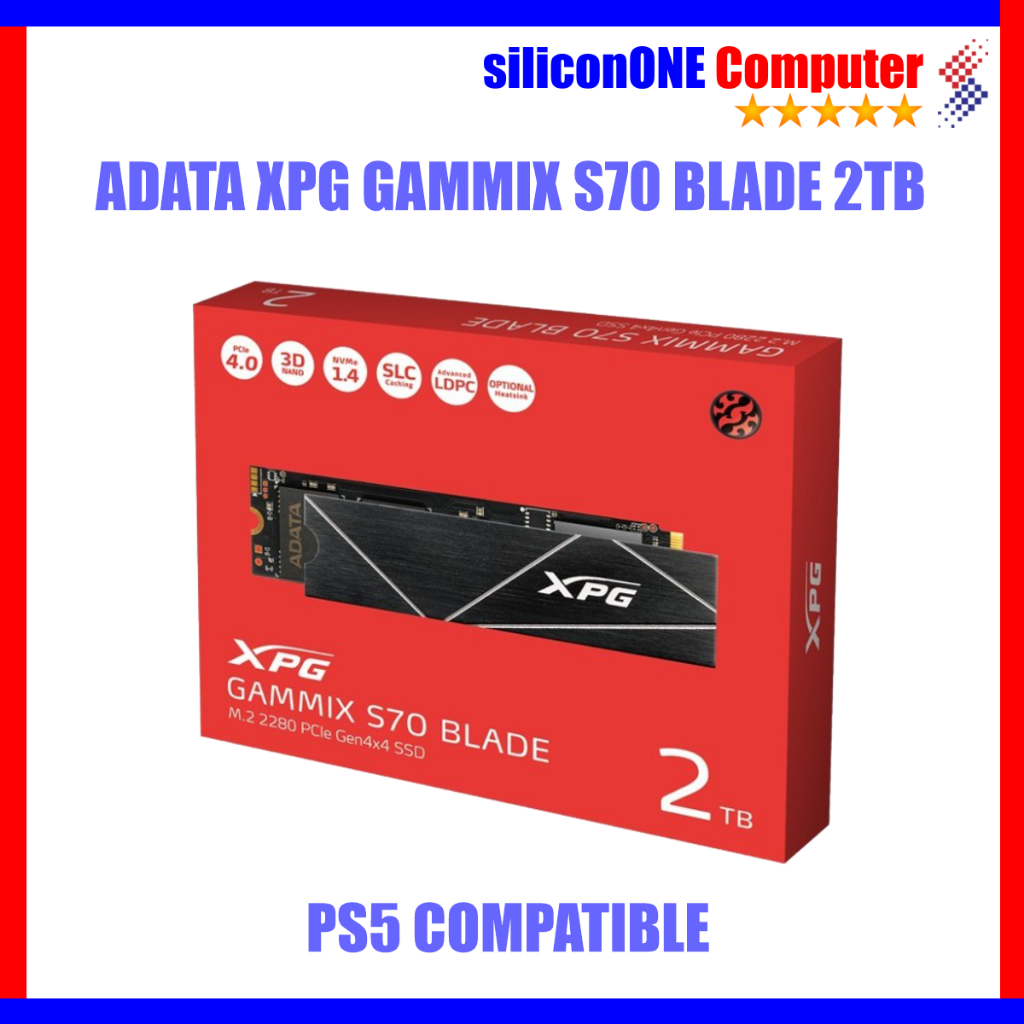 Jual Adata SSD S70 Blade - 2TB Gammix XPG Gen4x4 M.2 2280 | Shopee ...