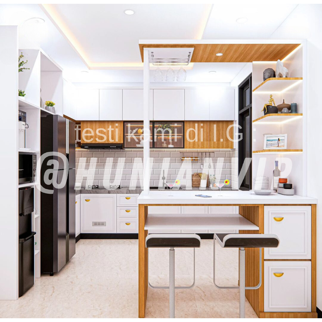 Jual Kitchen set surabaya / rak dapur mini bar minimalis terpasang ...