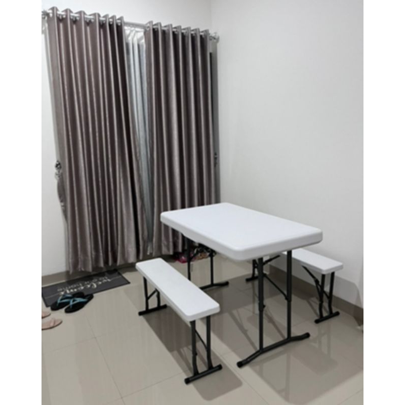 Jual Krisbow Set Meja & Bangku Bench Lipat - Putih Original 100% ...