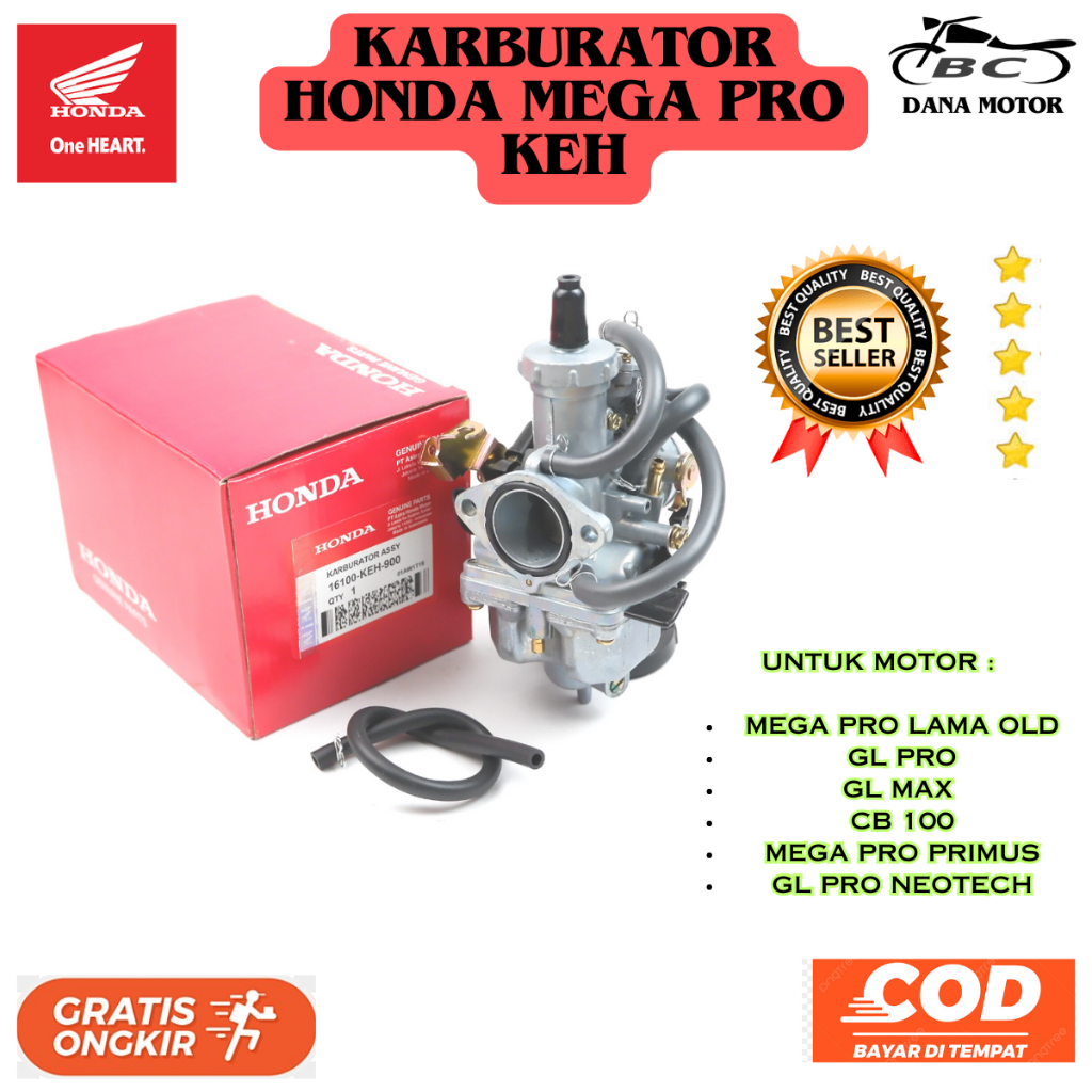 Jual Karbu Megapro Ori / Karburator Honda Mega Pro , Gl Pro Original Premium - 16100-KEH-900 ...