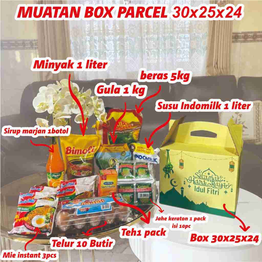 Jual (PAKET 100 PCS) Box Parcel 30x25x24 Cm / Box Parcel Idul Fitri ...