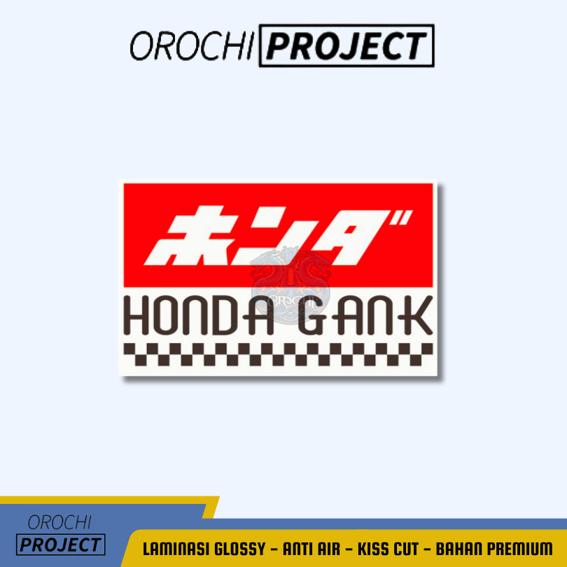 Jual Sticker Stiker Brand Logo HONDA GANK Vinyl Glossy Anti Air HP ...