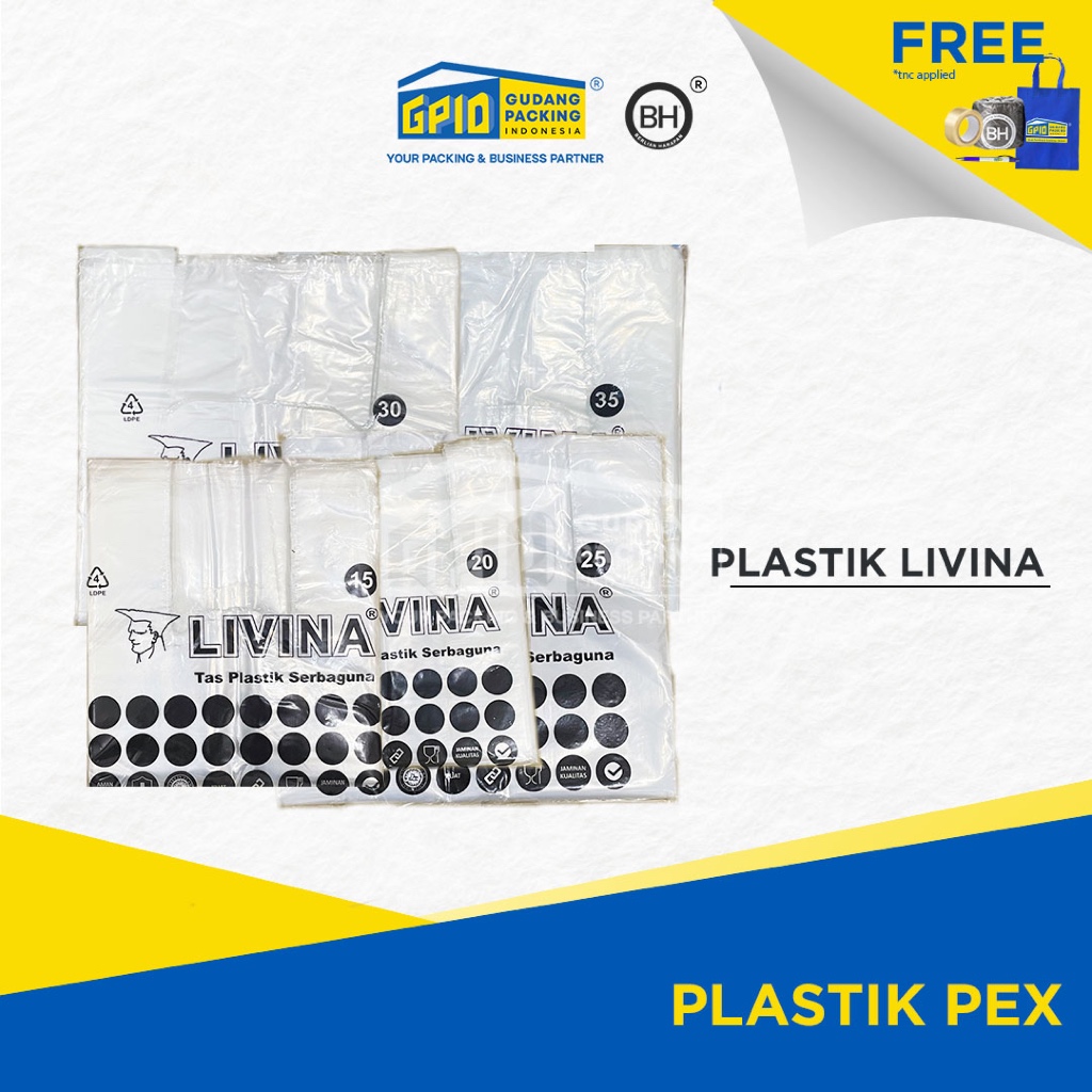 Jual LIVINA - Kantong Plastik Bening PEX | Shopee Indonesia