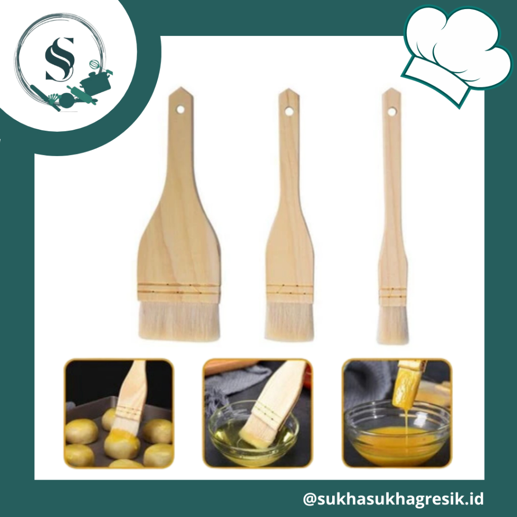 Jual (SSG) WOOL BRUSH Kuas Oles Nastar Kuas Bulu Domba Olesan Mentega ...