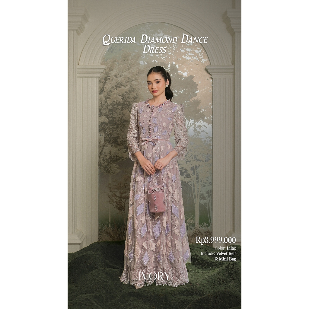 Jual PRE ORDER Here & There | Querida Diamond Dance Dress in Lilac ...