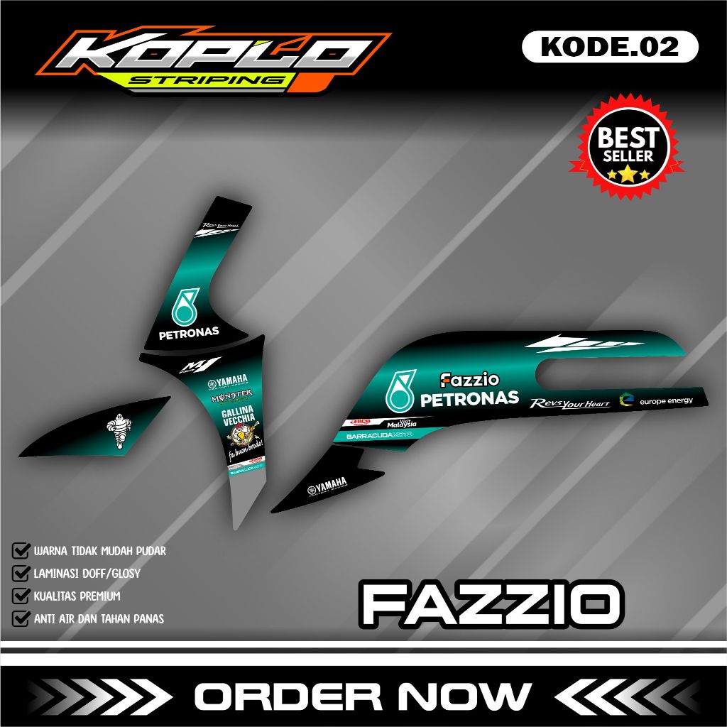 Jual STIKER STRIPING FAZZIO 2022 - STICKER STRIPING YAMAHA FAZZIO 2022 ...
